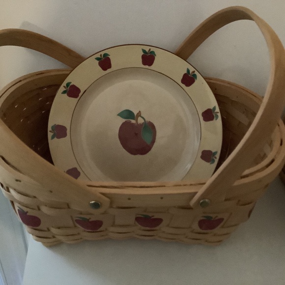 Unknown | Design | Apple Basket With Apple Plate | Poshmark